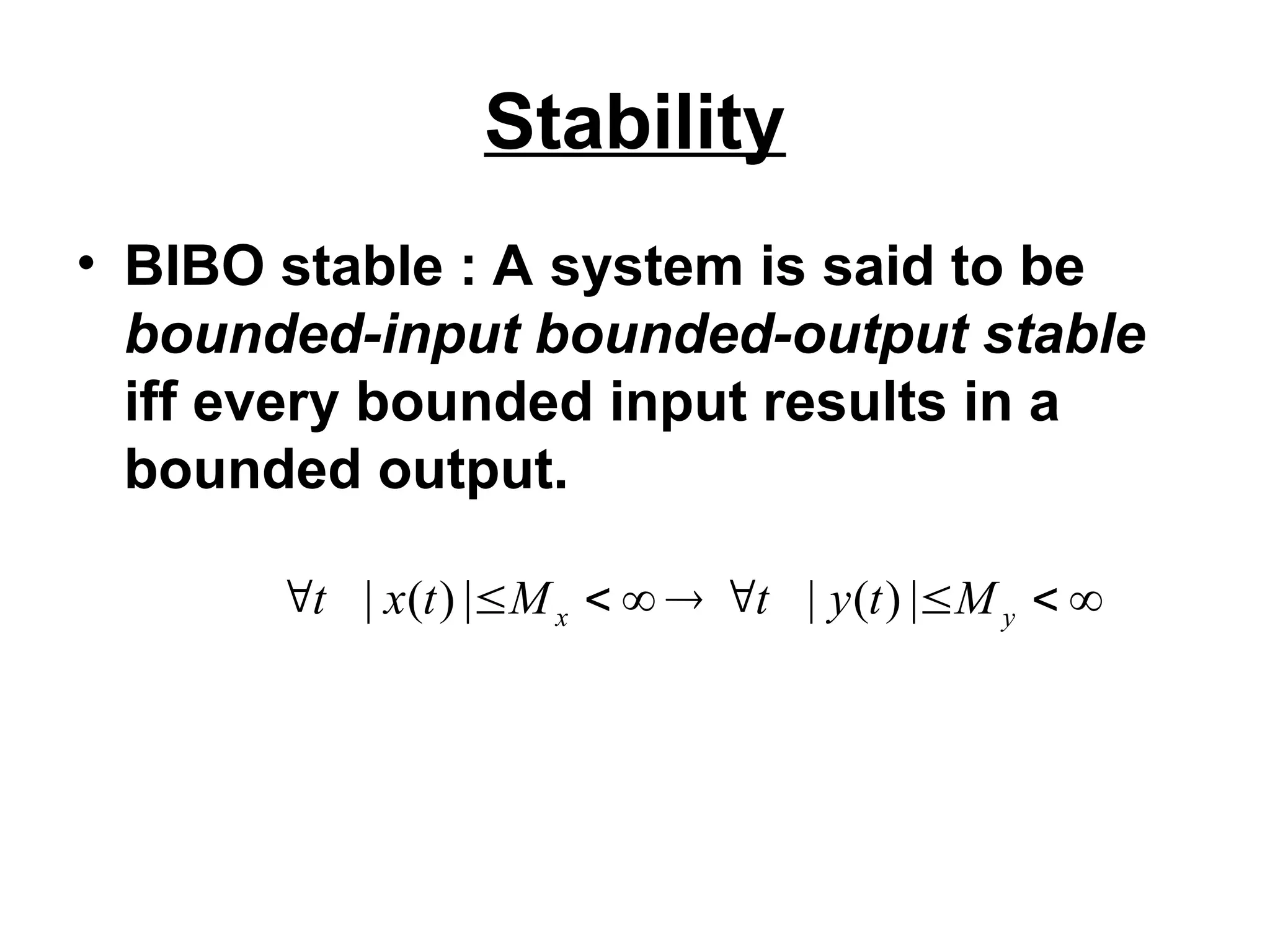 Signal and system (Classifications of systems) | PPT