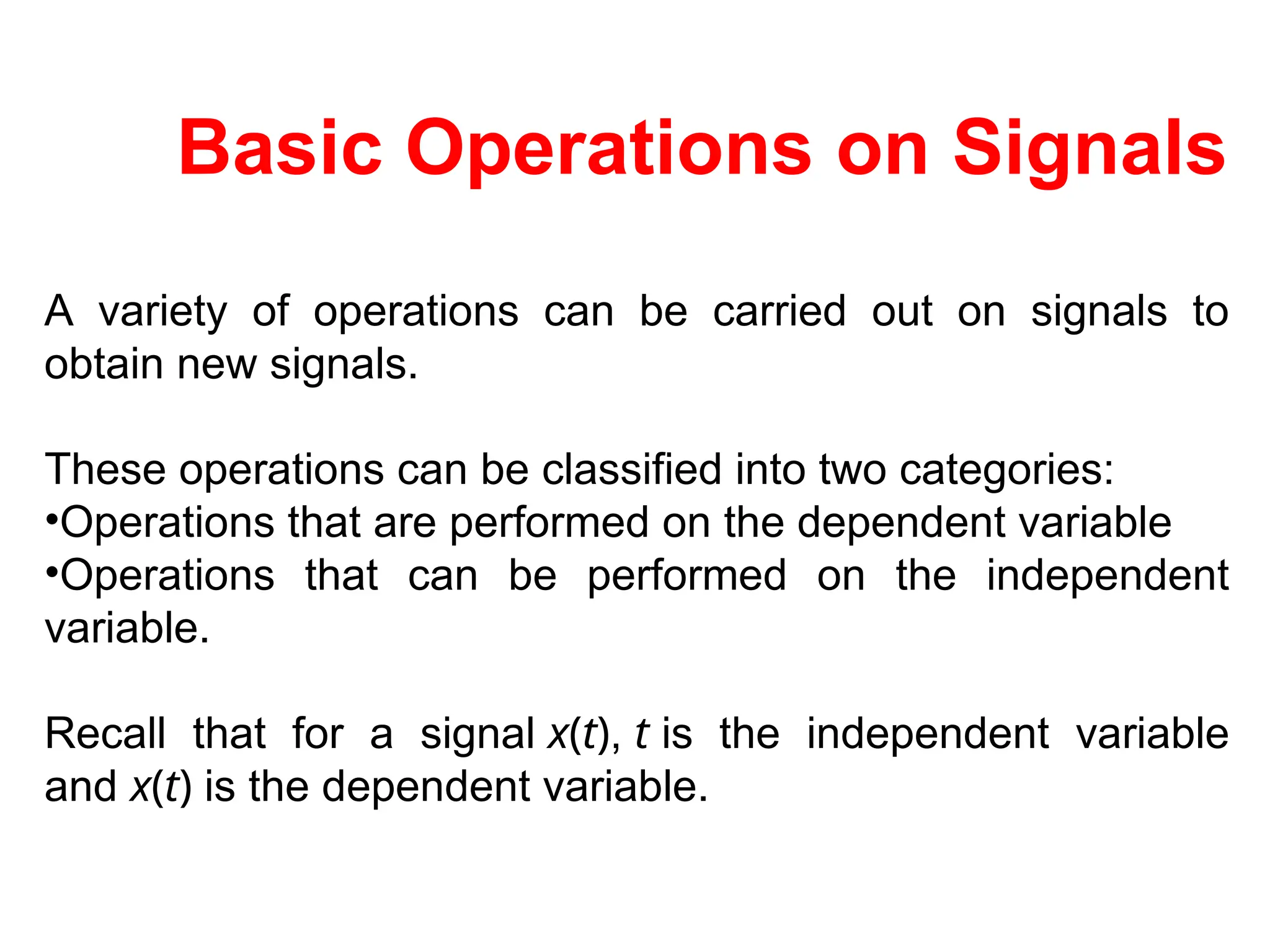 Signal and system (Classifications of systems) | PPT