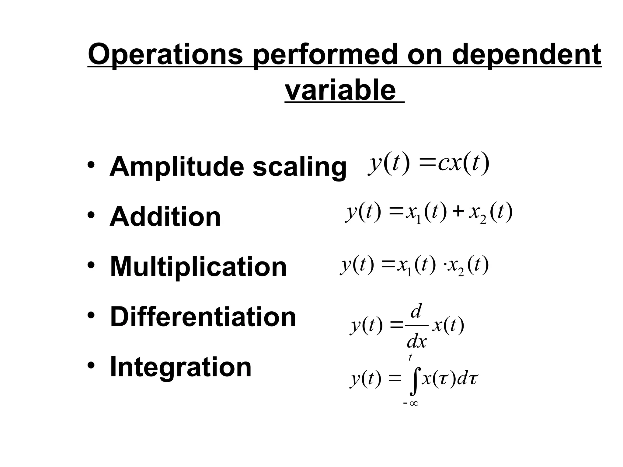 Signal and system (Classifications of systems) | PPT