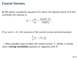Lec4.Variance_Reduction stochastic simulation | PPT