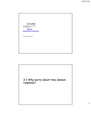 Control System Engineering Lecture 4 Time-domain analysis of control ...