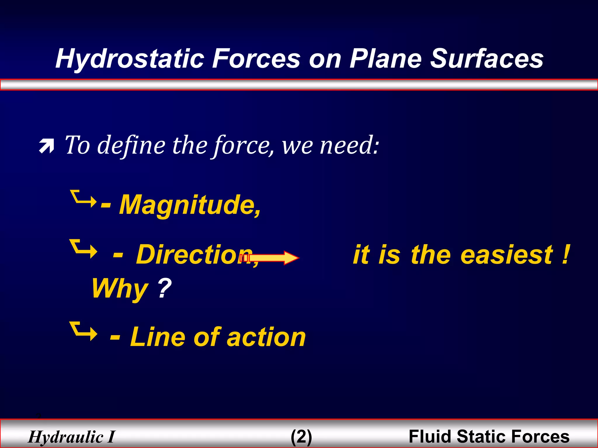 Lec of Fluid static forces .ppt