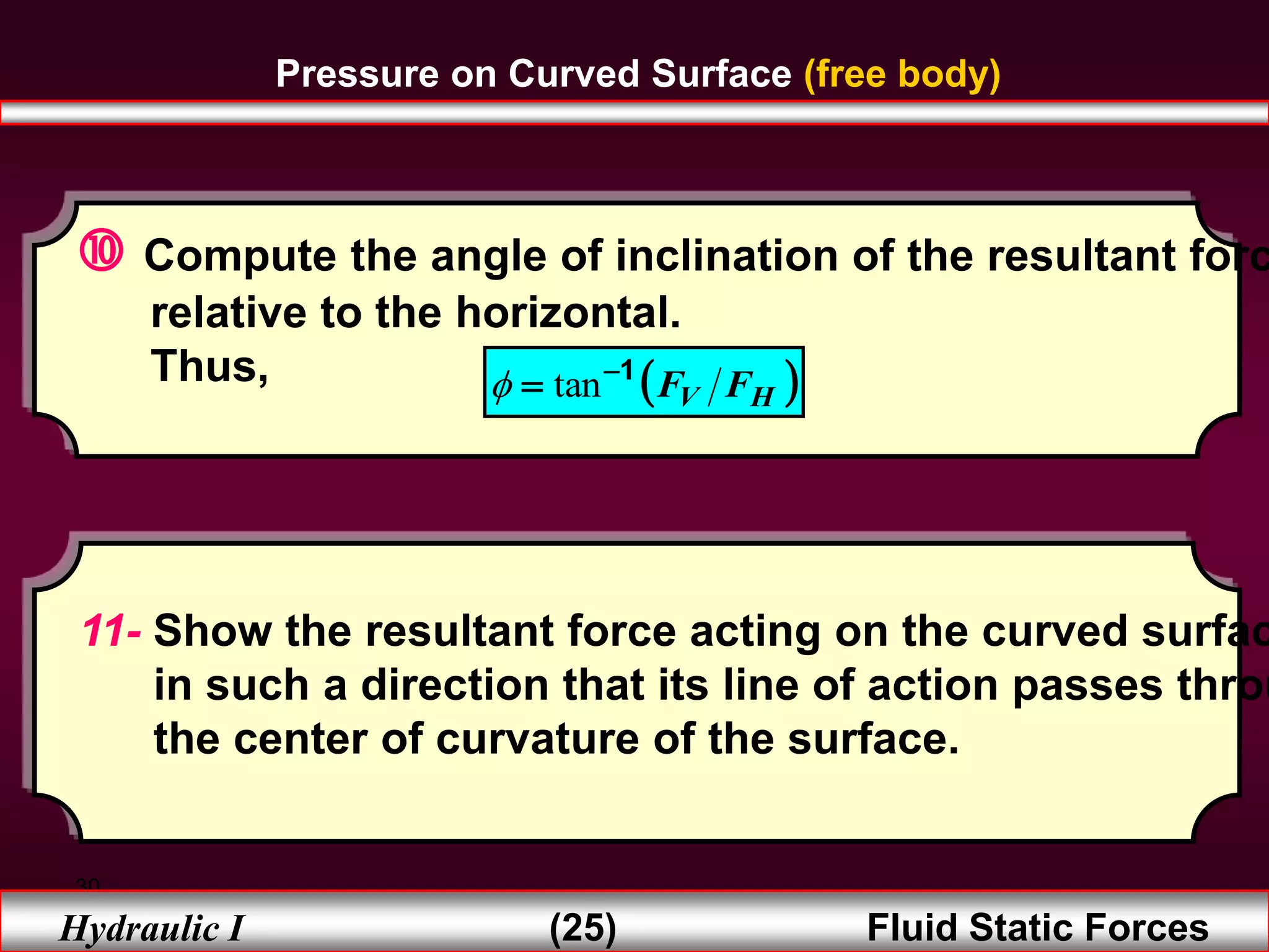 Lec of Fluid static forces .ppt