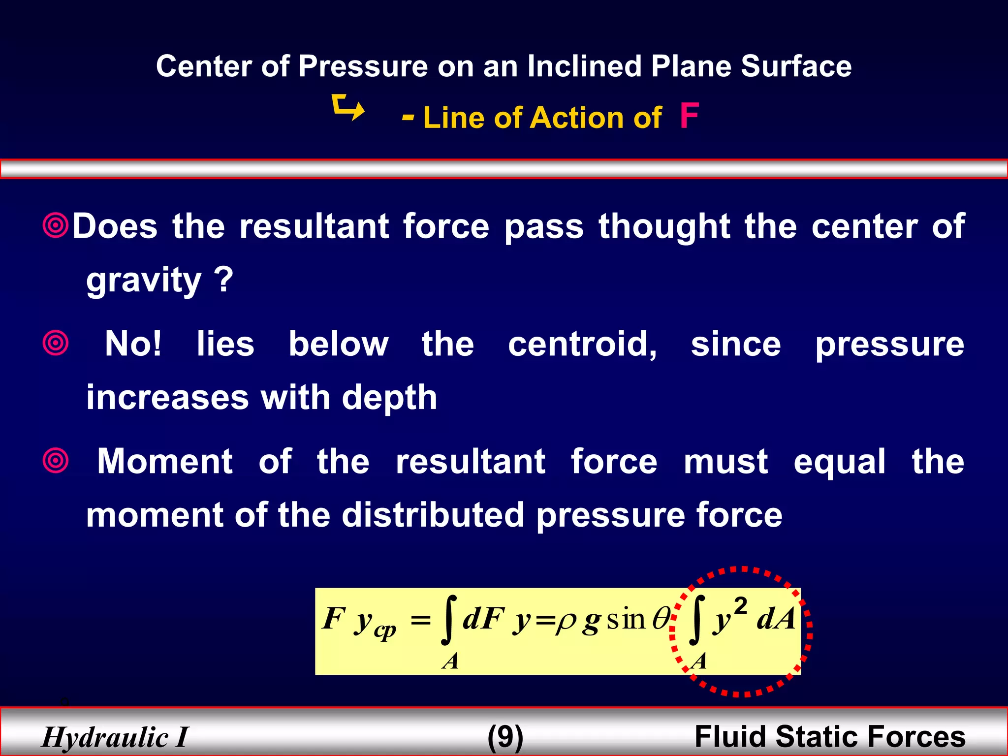 Lec of Fluid static forces .ppt