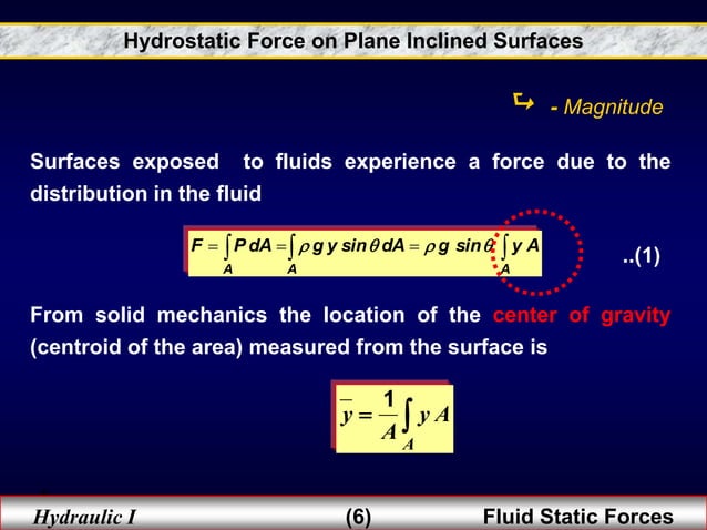Lec of Fluid static forces .ppt