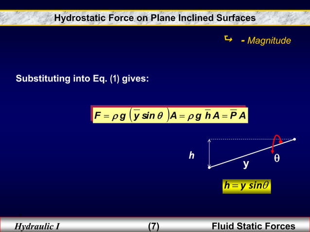 Lec of Fluid static forces .ppt