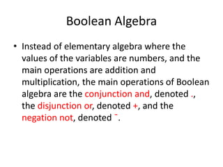 Boolean algebra | PPT