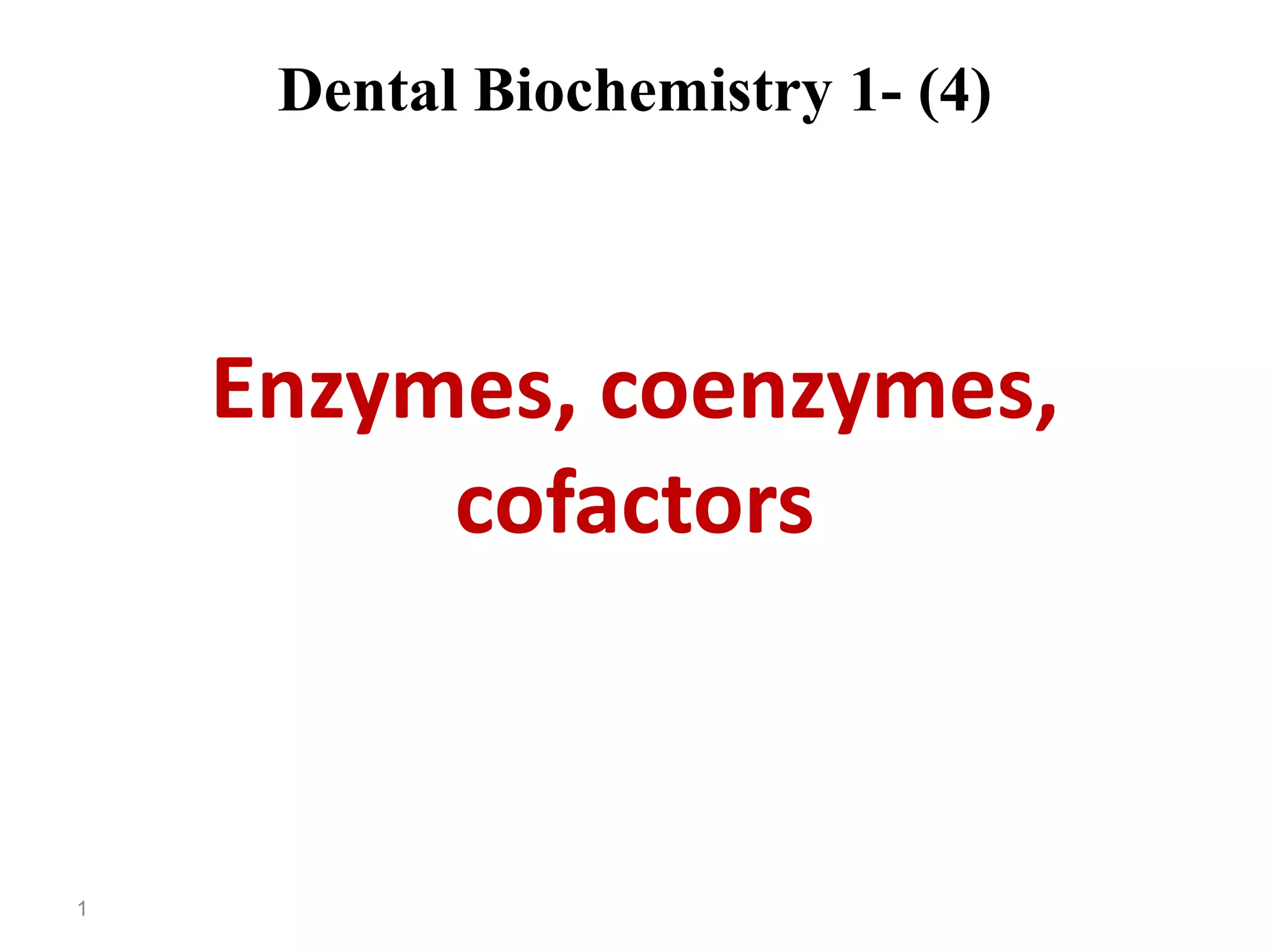 Lec 4 level 3-de (enzymes, coenzymes, cofactors) | PDF