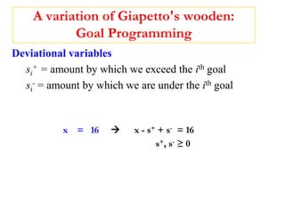 Lec4 603 Goal Programming Ace | PPTX | Computing | Technology & Computing