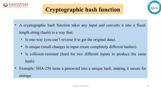 introduction of cryptography and its applications | PPTX