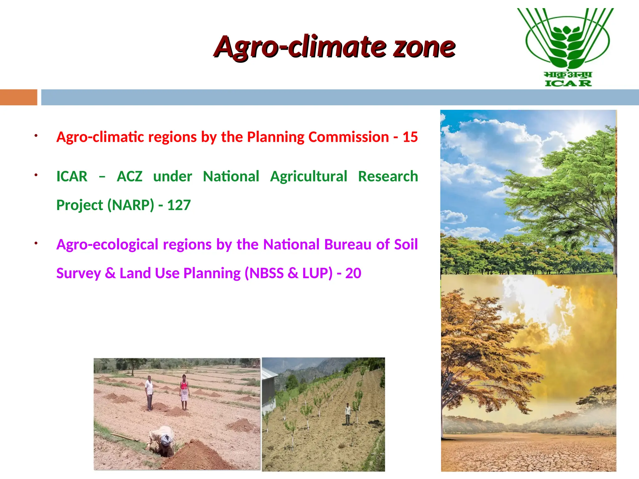 Agro-climatic zones of India and Tamil Nadu .ppt