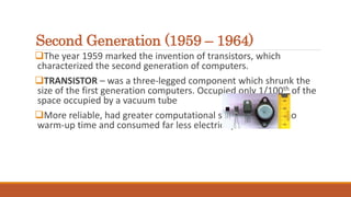 Lec 4 comp_generations | PPTX | Computing | Technology & Computing