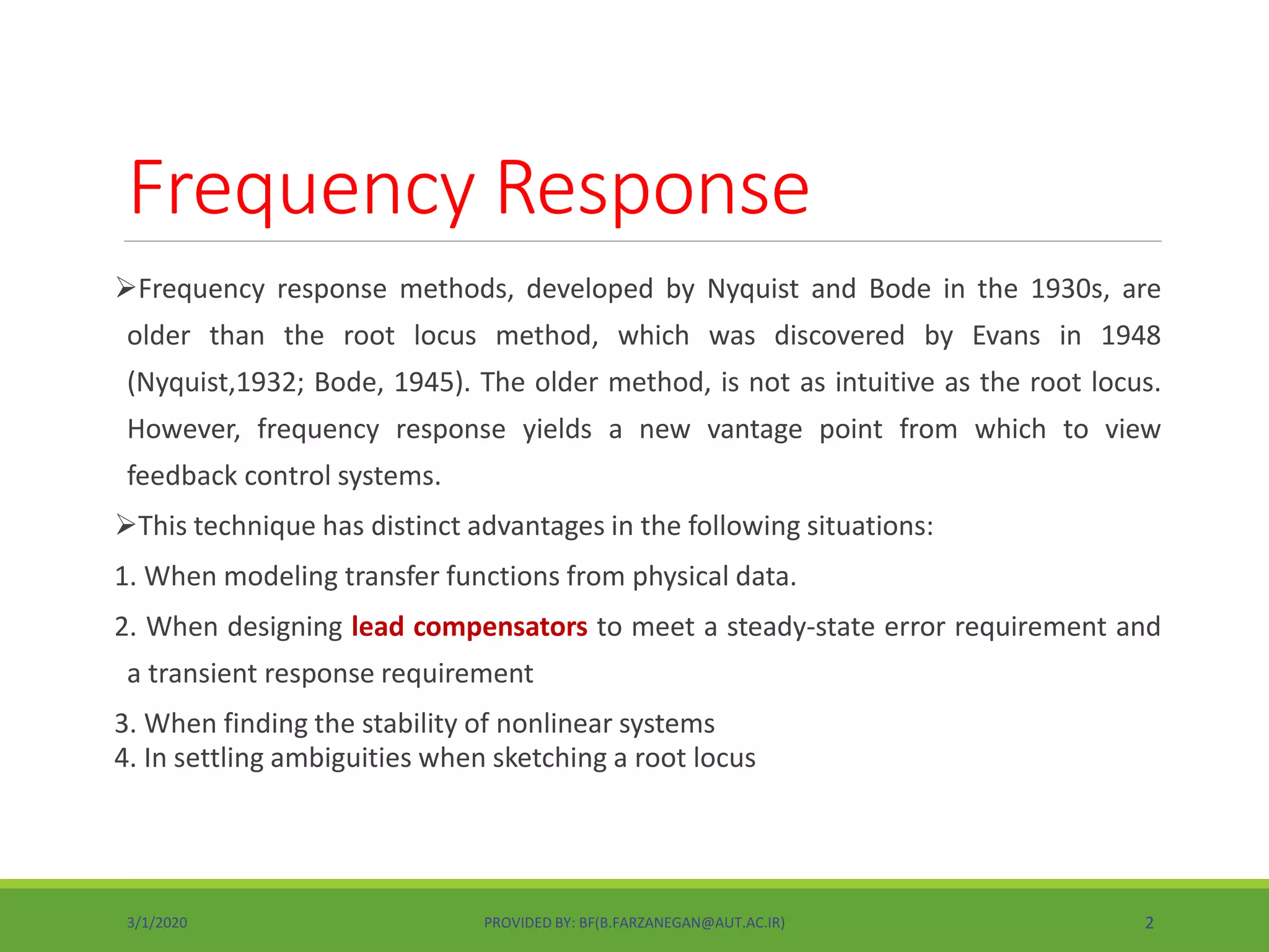 Lec 4 design via frequency response | PPTX | Radio Control | Hobbies & Interests