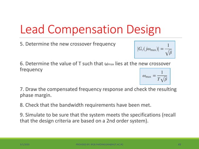 Lec 4 design via frequency response | PPT