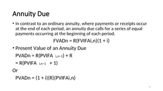Lec 4 FM Numl time value of money annuities | PPT