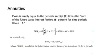 Lec 4 FM Numl time value of money annuities | PPT