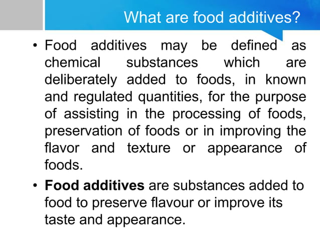 Lec 4 food additivies.pptx food technology | PPTX