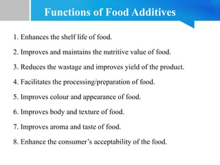 Lec 4 food additivies next.pptx food tech | PPT