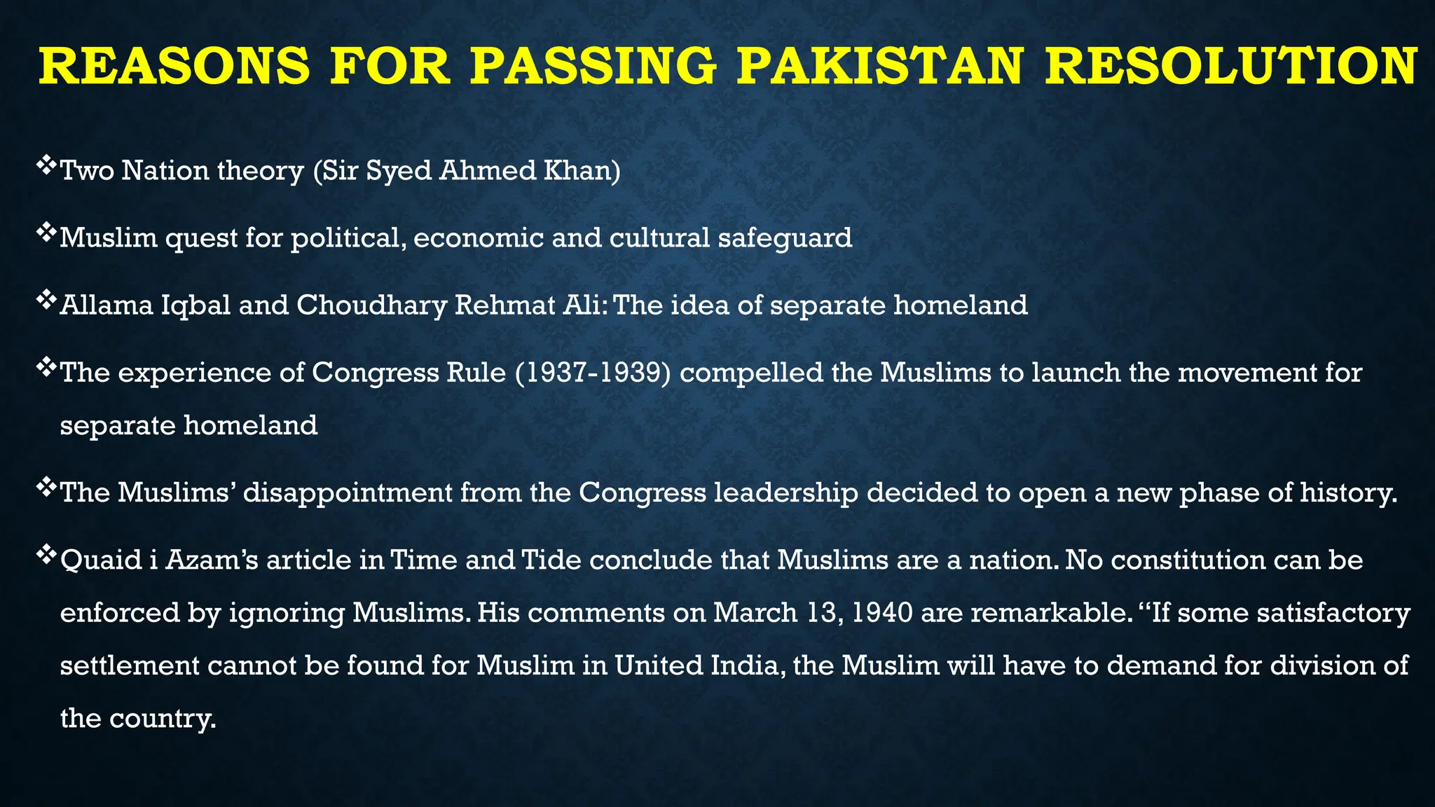 Lahore Resolution 1940 | By Shahzaib Ashraf | PPT