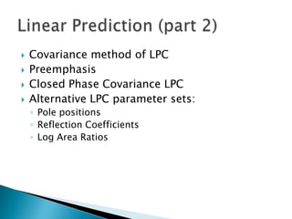 Linear prediction | PPTX