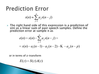 Linear prediction | PPTX