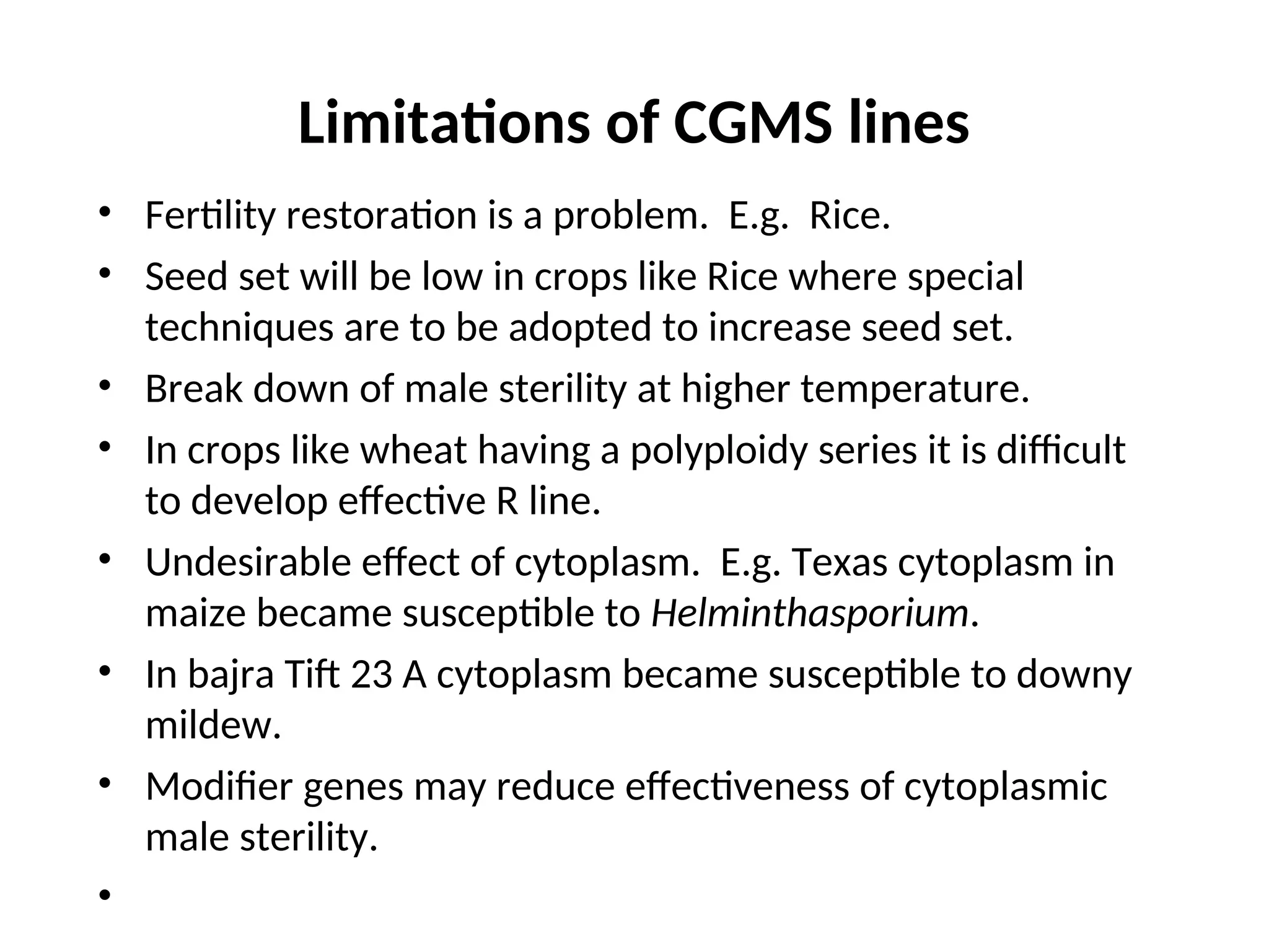 Lec 4 Male sterility.ppt genetics plant breeding | PPT