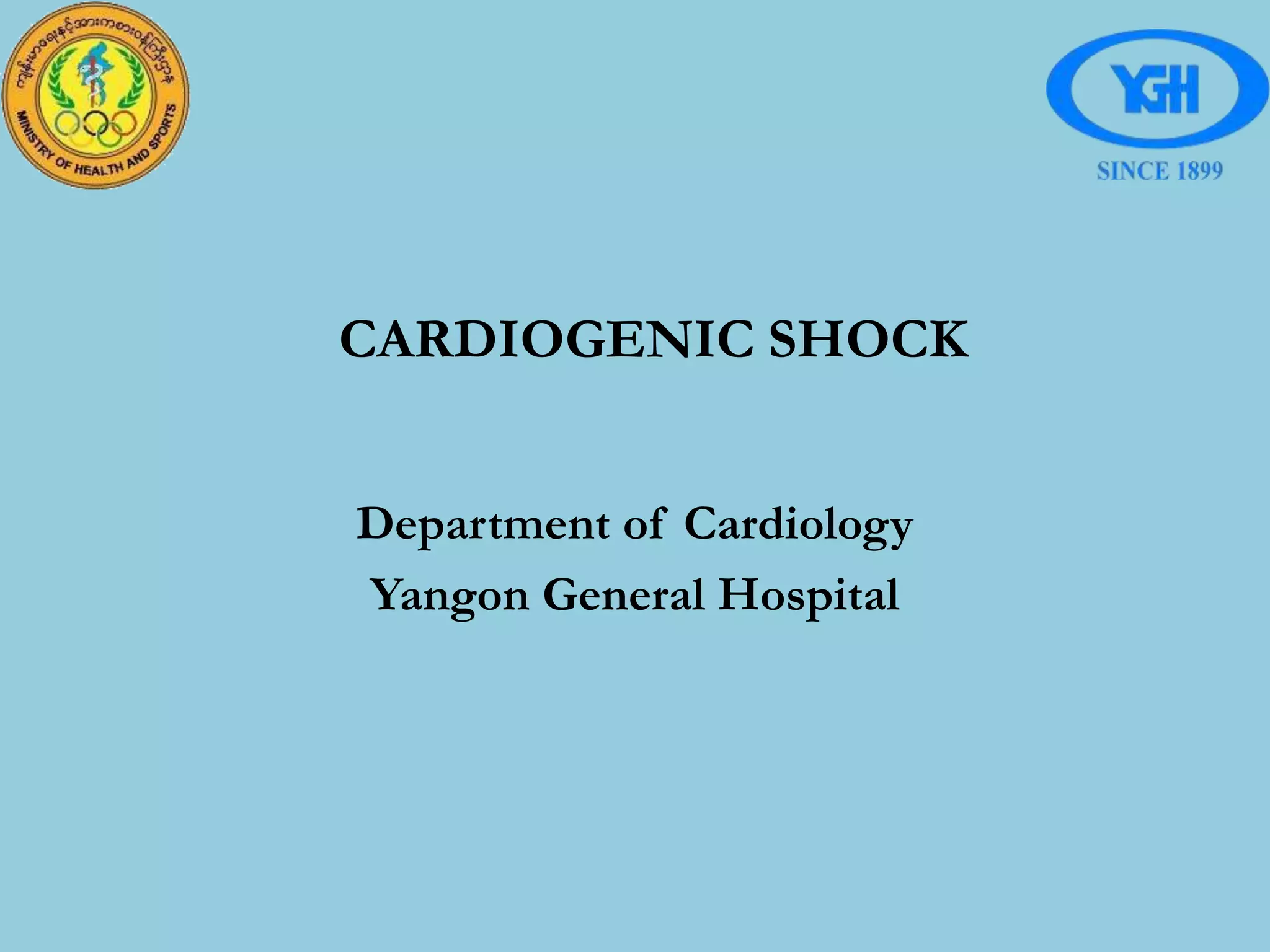 Lec 4 management of cardiogenic shock for mohs | PPT