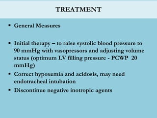 Lec 4 management of cardiogenic shock for mohs | PPTX