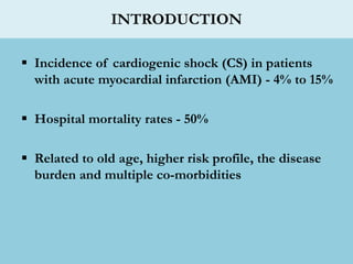 Lec 4 management of cardiogenic shock for mohs | PPTX