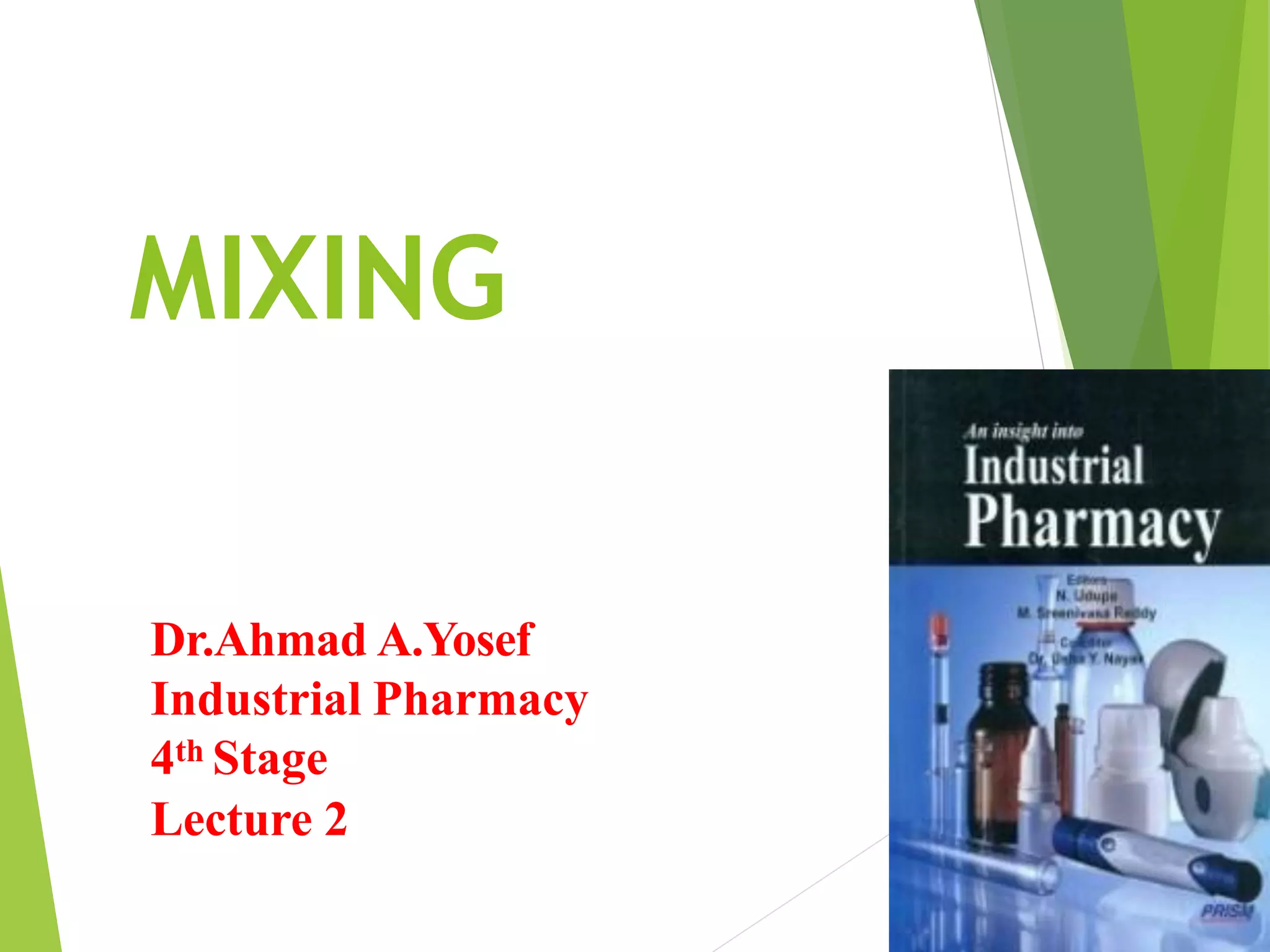 Mixing in Pharmaceutical Industry | PDF