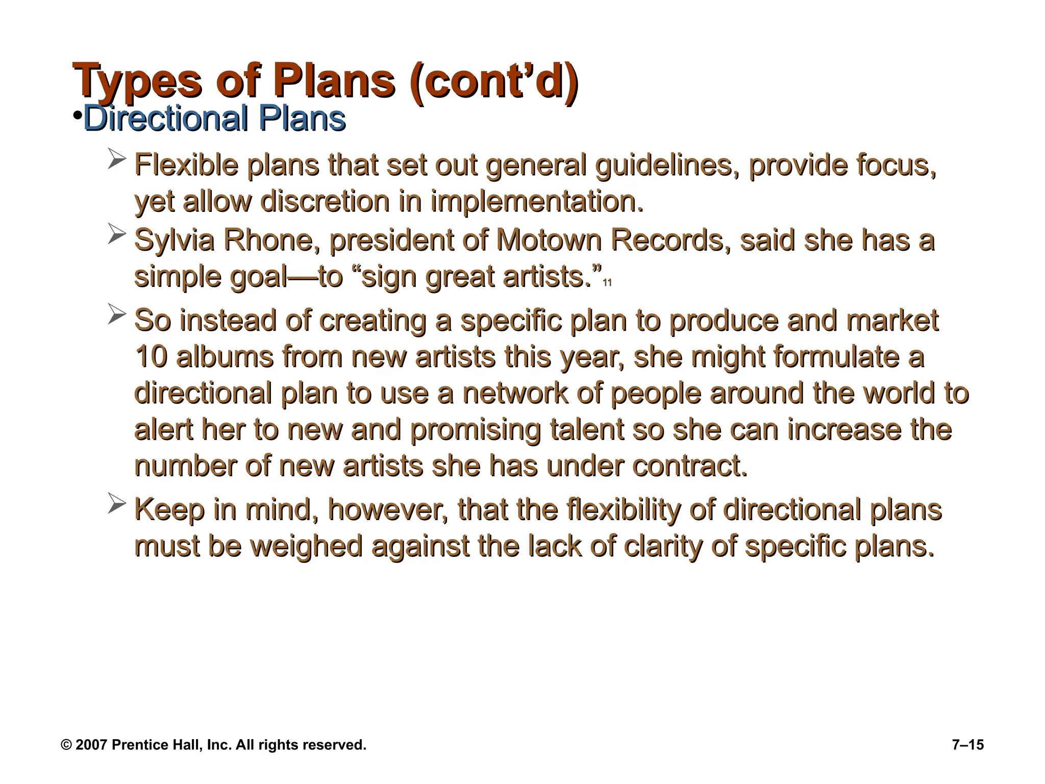lec 4 planning and gols.ans goals , types of plans types of goal ...