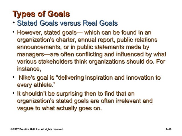 lec 4 planning and gols.ans goals , types of plans types of goal ...