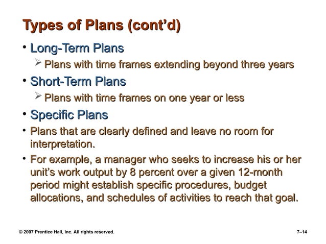 lec 4 planning and gols.ans goals , types of plans types of goal ...