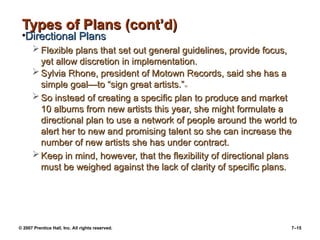 lec 4 planning and gols.ans goals , types of plans types of goal ...