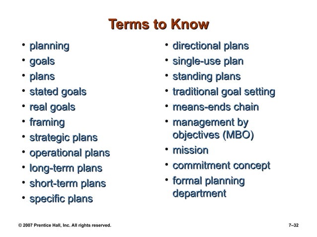 lec 4 planning and gols.ans goals , types of plans types of goal ...