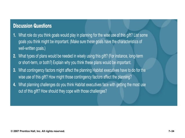 lec 4 planning and gols.ans goals , types of plans types of goal ...