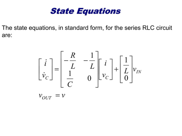 Lec4 State Variable Models are used for modeing | PPT