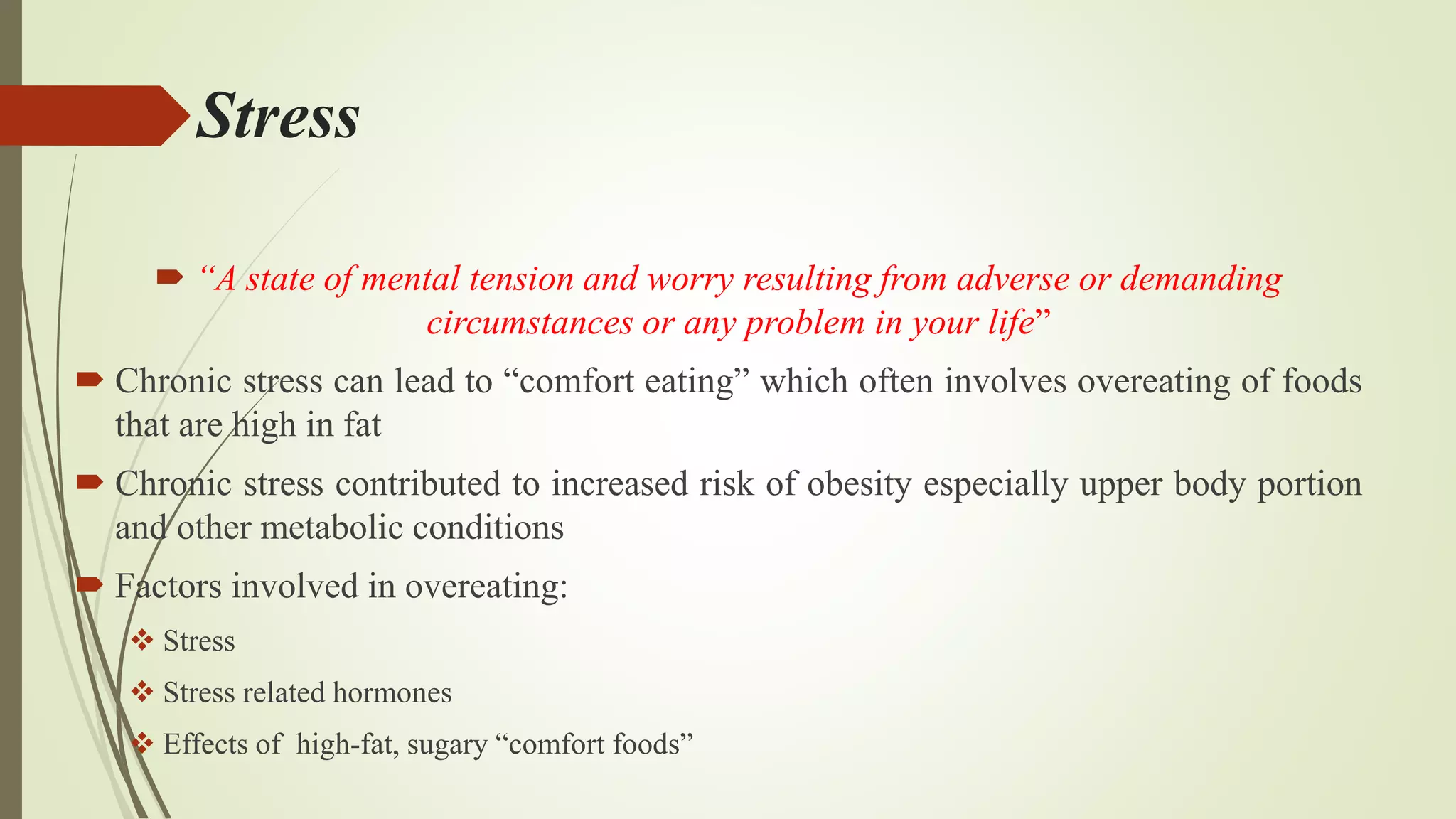 Stress and Obesity | PPTX