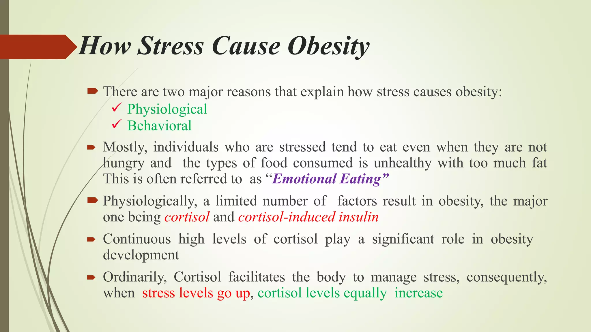 Stress and Obesity | PPTX
