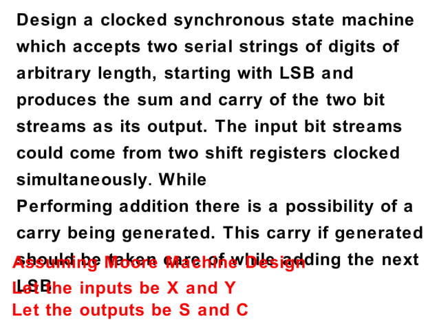 Designing Clocked Synchronous State Machine | PPT | Programming Languages | Computing