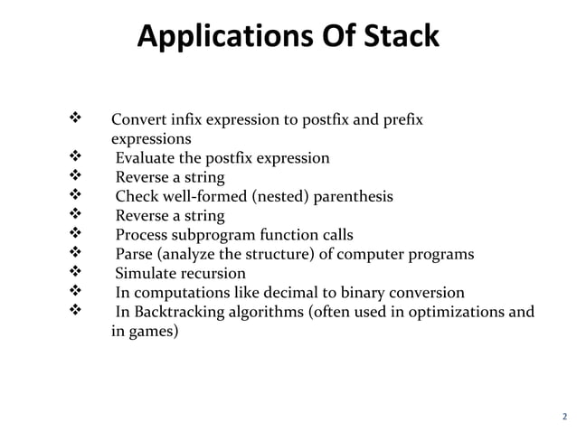 stacks in algorithems and data structure | PPT