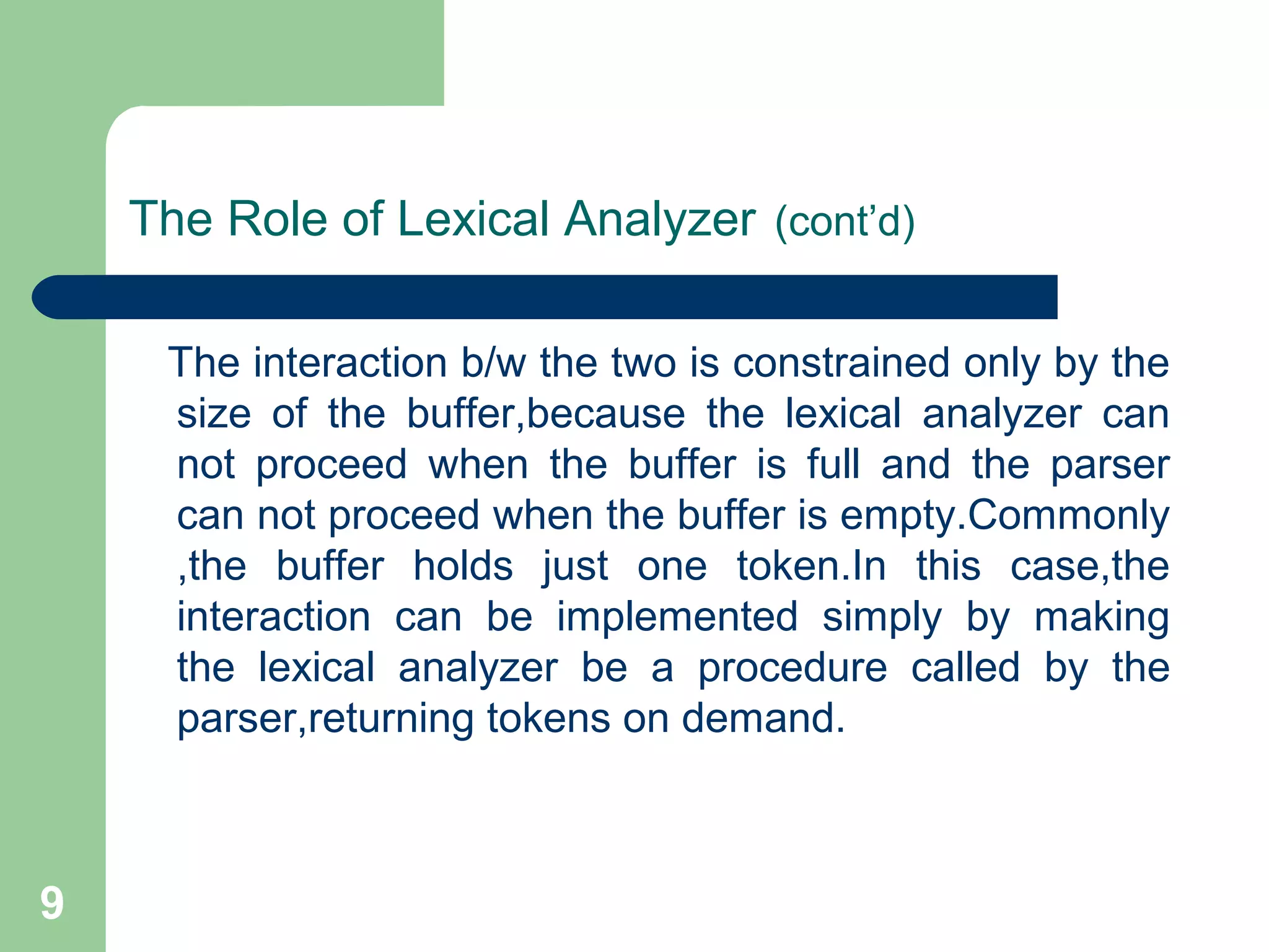 Lexical Analysis | PPT