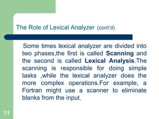Lexical Analysis | PPT | Programming Languages | Computing