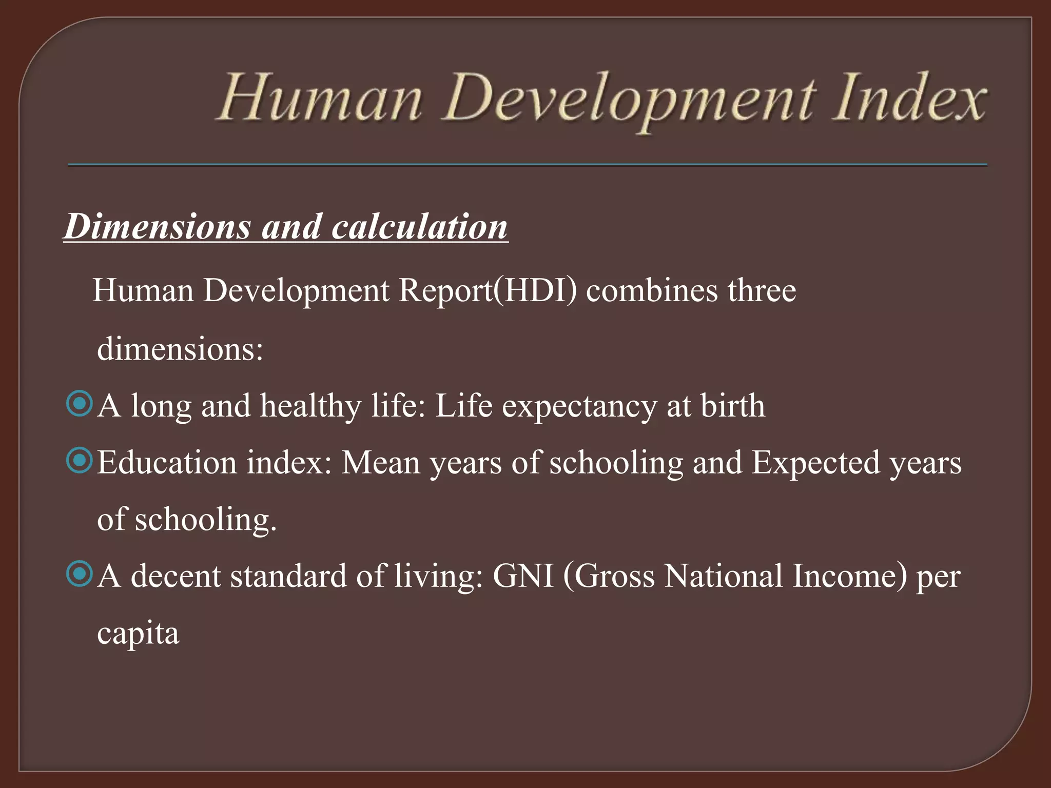 Economic Development Indicators, indices and HDI | PPT | Free Download