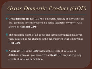 Economic Development Indicators, indices and HDI | PPTX