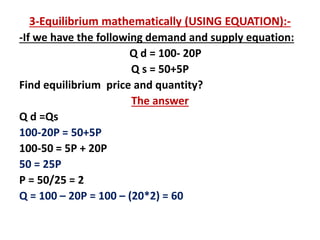 equilibrium | PPTX | Business | Business and Finance