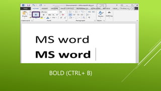 Formatting of Text in Ms Word | PPTX