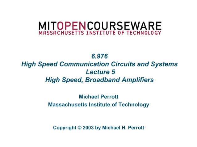 High Speed, Broadband Amplifiers.pdf | Computer Networking | Computing