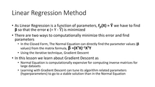 Lecture 5 - Gradient Descent, a lecture in subject module Statistical & Machine Learning | PPT