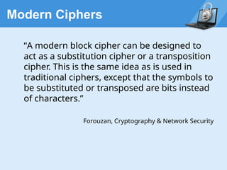 Lec 5-6 - Modern Ciphers Complete Lecture | PPTX